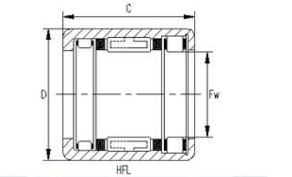 HFL2026 Three Row One Way Drawn Cup Needle Roller Bearings