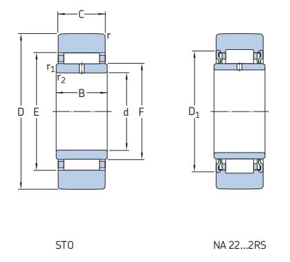 STO30 STO35 STO40 Support Rollers Needle Bearings With Inner Ring